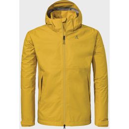Sch&ouml;ffel Outdoorjacke SCH&Ouml;FFEL "Jacket Easy XT M", Herren, Gr. 48, gelb (5205, gelb), Oberstoff: 100% Polyester; (Membran: Polyurethan); Futter: 100% Polyester, regular fit, hoch geschlossener Ausschnitt, Jacken Outdoorjacke