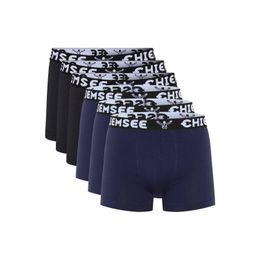 Boxershorts Chiemsee "Boxershort Boxer Briefs, Regular Fit 6P 6er Pack", Herren, Gr. L, schwarz (schwarz, dunkelblau), Obermaterial: 95% Baumwolle CO. 5% Elasthan EL., Unterhosen Boxershorts