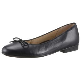 Ballerina Ara "SARDINIA", Damen, Gr. 3 (35,5), blau (dunkelblau), Glattleder, Schuhe Ballerina, Loafer, Festtagsschuh, Business Schuh mit Schleife, Topseller