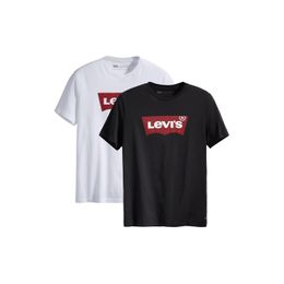 Levi's T-Shirt LEVI'S "T-Shirt Graphic Set-In Neck 2er Pack", Herren, Gr. M, bunt (wei&szlig;, schwarz), Obermaterial: 100% Baumwolle CO., Shirts T-Shirt