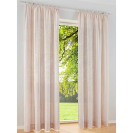 Gardine HEINE HOME Gr. 3, beige (natur), B:140cm H:225cm, Polyester, Gardinen, Gardine