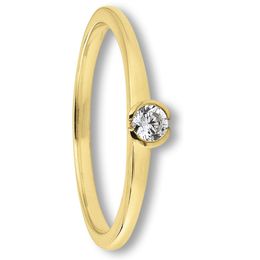Goldring ONE ELEMENT "Zirkonia Ring aus 333 Gelbgold" Gr. 52, gold, Fingerringe, Damen, 52,mit Zirkonia, Gelbgold 333, Goldring