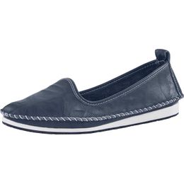Slipper Andrea Conti, Damen, Gr. 39, blau (marine), Glattleder, Leder, Schuhe Slipper