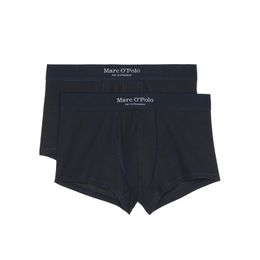 Marc O'Polo Boxer MARC O'POLO "Iconic Rib", Herren, Gr. S, blau (schwarz navy), Feinripp, Obermaterial: 95% Baumwolle, 5% Elasthan, unifarben, eng, Unterhosen Boxer, mit flachen N&auml;hten