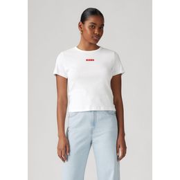 Levi's T-Shirt LEVI'S "LSE GRAPHIC RICKIE", Damen, Gr. L (40), wei&szlig;, Jersey, Obermaterial: 100% Baumwolle, normal taillenbedeckt, Rundhals, Shirts T-Shirt, Kontrastfarbene LEVI`S- Applikation