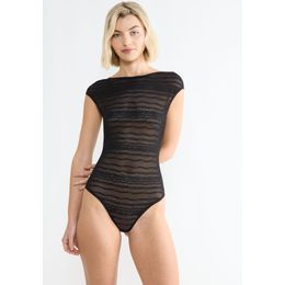 Body Sloggi "FREE Evolve", Damen, Gr. 1, N-Gr, schwarz, Single Jersey, Obermaterial: 51% Modal, 28% Polyamid, 21% Elasthan, k&ouml;rpernah, Bodys Body, Wendebody, super weich, dehnf&auml;hig, uni oder Spitze