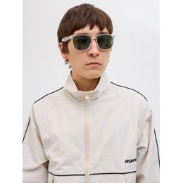 Jack & Jones Sonnenbrille JACK & JONES "JACRYDER SUNGLASSES NOOS", Herren, blanc de blanc detail:j7712, 00, unifarben, Sonnenbrillen Sonnenbrille