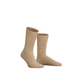 Socken Hudson "Socke Relax Cotton", Herren, Gr. 47-48, beige (beigemeliert 0723), Obermaterial: 97% Baumwolle CO. 3% Elasthan EL., Socken Socken