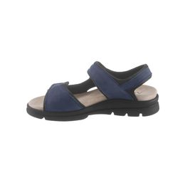 Sandale Aco, Damen, Gr. 40, blau (marine), Nubukleder, Schuhe Sandale