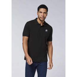 Poloshirt Lotto, Herren, Gr. S (44/46), schwarz (caviar), 100% Baumwolle, unifarben, normal, ohne Ausschnitt, Flachstrickb&uuml;ndchen, Shirts Poloshirt, - in hochwertiger Baumwoll-Piqu&eacute; Qualit&auml;t