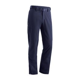 Outdoorhose Maier Sports "Halitit M", Herren, Gr. 58, Normalgr&ouml;&szlig;en, blau (dunkelblau), 91% Polyamid, 9% Elasthan, Hosen Outdoorhose, Herren Funktionshose, robuste Wanderhose, 3 Taschen + G&uuml;rtel, Reg. Fit
