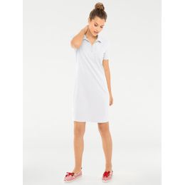 Shirtkleid Heine "Polokleid", Damen, Gr. 40, Normalgr&ouml;&szlig;en, wei&szlig;, 95% Baumwolle, 5% Elasthan, unifarben, kurz, Kleider Shirtkleid