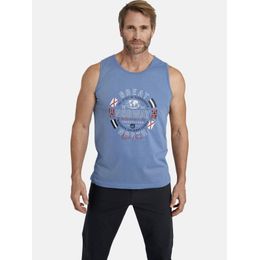 Muskelshirt Jan Vanderstorm "Tanktop TAMPPI", Herren, Gr. XXL, blau, Obermaterial: 100% Baumwolle CO., Tops Muskelshirt