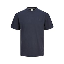 Jack & Jones Rundhalsshirt JACK & JONES "JPRCCLOGAN SS TEE CREW NECK SN", Herren, Gr. S, blau (night sky), Jersey, Obermaterial: 100% Baumwolle, unifarben, relaxed fit normal, Rundhals, Shirts Rundhalsshirt