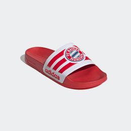 Badesandale adidas Sportswear "ADILETTE SHOWER FC BAYERN M&Uuml;NCHEN SLIDES", Gr. 40,5, wei&szlig; (supplier colour, supplier colour, ftwr wei&szlig;), Synthetik, Schuhe Badesandale, Badelatschen, FC Bayern M&uuml;nchen, Topseller