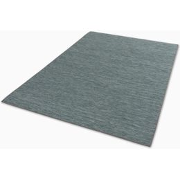 Sch&ouml;ner Wohnen Kollektion Teppich "Parkland 6351 220", blau (t&uuml;rkis), B:90cm H:5mm L:160cm, Kunstfaser, SCH&Ouml;NER WOHNEN-KOLLEKTION, Teppiche, Teppich, In- und Outdoor geeignet, eleganter Flachflorteppich