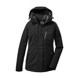 Outdoorjacke Killtec "KOW 140 WMN JCKT", Damen, Gr. 54, schwarz, Obermaterial: 100% Polyester;Futter: 100% Polyester;F&uuml;llung: 100% Polyester, Jacken Outdoorjacke, Wasserdichte Damenjacke, atmungsaktiv, abnehmbare Kapuze