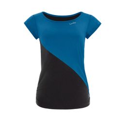 Sporttop WINSHAPE "AET109LS", Damen, Gr. XXL, gr&uuml;n (teal gr&uuml;n, schwarz), 85% Polyester, 15% Elasthan, Rundhals, Tops Sporttop, Functional Soft and Light