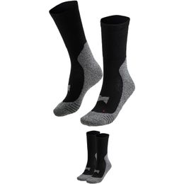 Wandersocken XTREME SOCKSWEAR, Damen, Gr. 35 (38), bunt (schwarz multi), Materialmix, normal, Socken Wandersocken, Gepolsterte Unisex Wander-/ Sport- und Funktionssocken