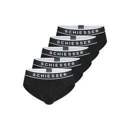 Rioslip Schiesser "95/5 Multipacks", Herren, Gr. 7, schwarz (000, schwarz), Single Jersey, Obermaterial: 95% Baumwolle, 5% Elasthan, Unterhosen Rioslip, bequeme Beinausschnitte, weich, ohne Eingriff, Baumwollmischung