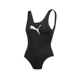 Badeanzug Puma "Puma SWIM WOMEN SWIMSUIT", Damen, Gr. XS, N-Gr, schwarz, Obermaterial: 80% Polyamid, 20% Elasthan, Badeanz&uuml;ge Badeanzug, mit Logoprint vorn