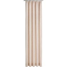 Vorhang WIRTH "Holmsund 288g/qm" Gr. 16, beige (natur), B:270cm H:255cm, Chenille, Polyacryl, Gardinen, Vorhang