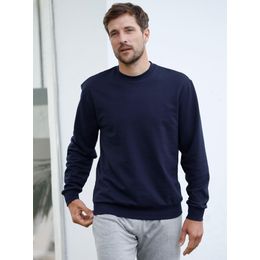 Sweatshirt Catamaran, Herren, Gr. 48/50, blau (marine), 100% Baumwolle, unifarben, Rundhals, Sweatshirts Sweatshirt