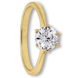 Goldring ONE ELEMENT "Zirkonia Ring aus 333 Gelbgold" Gr. 48, gold, Fingerringe, Damen, 48,mit Zirkonia, Gelbgold 333, Goldring
