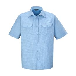 Funktionshemd Killtec "KOS 47 MN WVN SHRT", Herren, Gr. 3XL, Normalgr&ouml;&szlig;en, blau (stahlblau), Obermaterial: 100% Polyester;Futter: 100% Polyester, Hemden Funktionshemd, Karierte Killtec Herren Funktionshemd, atmungsaktiv