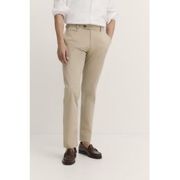 Chinohose Bugatti, Herren, Gr. 40, L&auml;nge 34, 50, beige, 86% Baumwolle, 11% Polyester, 3% Elasthan, unifarben, normal, Hosen Chinohose, mit Stretchfunktion