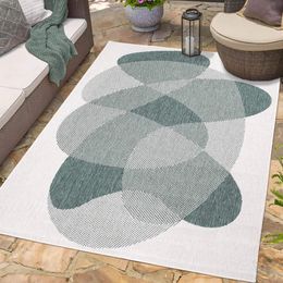 Outdoorteppich Carpet City "DUO RUG 5835", gr&uuml;n, B:160cm H:5mm L:230cm, Obermaterial: 100% Polypropylen, Teppiche, Outdoorteppich, Wendeteppich Wetterfest In- & Outdoor, Balkon, Terrasse, Wohnzimmer