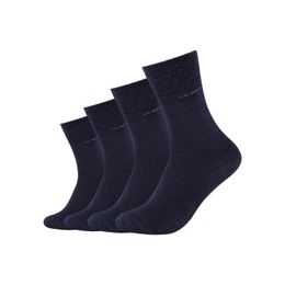 Socken Camano "ca-soft", Damen, Gr. 43-46, blau (dunkelblau, meliert), Baumwollmischung, melange, meliert, normal, Socken Socken, mit verst&auml;rktem Fersen- und Zehenbereich
