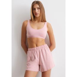 Marc O'Polo Bustier MARC O'POLO "Essentials", Damen, Gr. M, N-Gr, rosa (blush), Single Jersey, Obermaterial: 95% Baumwolle, 5% Elasthan, unifarben, BHs Bustier, mit elastischem Unterbrustband