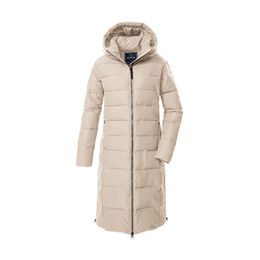 G.I.G.A. by Killtec Steppmantel "GW 88 WMN QLTD CT", Damen, Gr. 46, beige (hellbeige), Obermaterial: 100% Polyester;Futter: 100% Polyester;F&uuml;llung: 100% Polyester, G.I.G.A. DX BY KILLTEC, M&auml;ntel Steppmantel, Wasserabweisender, winddichter Mantel mit Daunenoptik und Kapuze