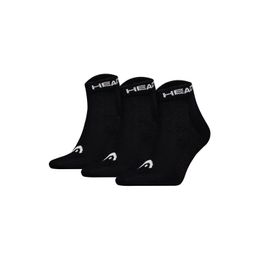 Sneakersocken Head "Socken Elements All Sport Quarter 3P 3er Pack", Damen, Gr. 43-46, schwarz, Obermaterial: 73% Baumwolle CO. 23% Polyester PES. 2% Polyamid PA. 2% Elasthan EL., Socken Sneakersocken