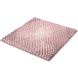 Badematte Kleine Wolke "Cory" Gr. 4, rosa (dunkelros&eacute;), H:24mm, Polyester, Badematten, Badematte, Badteppich, modischer Farbverlauf, Hoch-Tief Effekt, waschbar