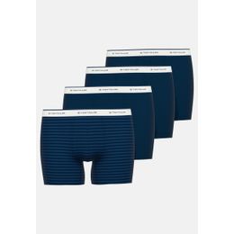 Boxershorts Tom Tailor "Kentucky", Herren, Gr. 7 (XL), blau, Single Jersey, Obermaterial: 95% Baumwolle, 5% Elasthan, k&ouml;rpernah, Unterhosen Boxershorts, weich, elastisch, bequem, eng, atmungsaktiv, Logobund, Baumwollmix