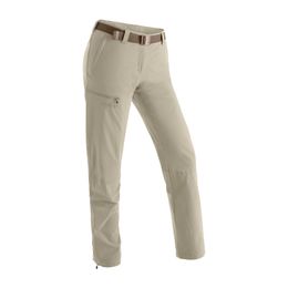 Funktionshose Maier Sports "Inara slim", Damen, Gr. 20, Kurzgr&ouml;&szlig;en, braun (hellbraun), 90% Polyamid, 10% Elasthan, Hosen Funktionshose, Herren Wanderhose, atmungsaktive Outdoor-Hose, 4 Taschen, Slim Fit