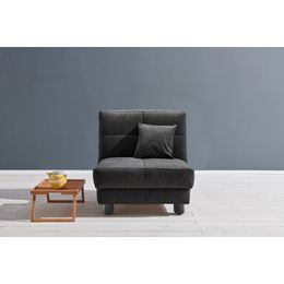 ell+ell Schlafsofa ELL + ELL "Tilda", schwarz, B:85cm H:90cm T:100cm, 100% Polyester, Sofas, Schlafsofa, Breite 85 cm, inkl. 1 Zierkissen