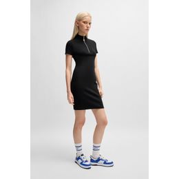 Jerseykleid HUGO BLUE "Nalayla", Damen, Gr. S (36), N-Gr, schwarz (schwarz 001), Jersey, Obermaterial: 95% Baumwolle, 5% Elasthan, unifarben, stretch fit, Kleider Jerseykleid
