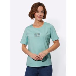 Kurzarmshirt Classic Basics "Shirt", Damen, Gr. 54, gr&uuml;n (mint), 100% Baumwolle, unifarben, Rundhals, Shirts Kurzarmshirt