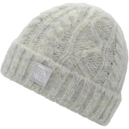 Beanie Chillouts "Rory Hat", Damen, grau (light grau), Obermaterial: 54% Polyacryl, 41% Polyamid, 5% Alpaka, unifarben, M&uuml;tzen Beanie, Beanie mit Zierstrick