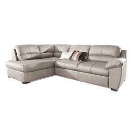 Ecksofa COTTA "Dani L-Form", grau, B:240cm H:87cm T:89cm, Luxus-Microfaser aus 100% Polyester;Luxus-Kunstleder;NaturLEDER (echtes Rindsleder), Sofas, Ecksofa, wahlweise mit Bettfunktion & Bettkasten