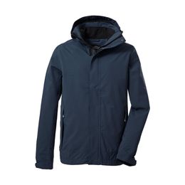 Outdoorjacke Killtec "KOS 87 KG MN JCKT XENIOS", Herren, Gr. 25, blau (navy), Obermaterial: 100% Polyester;Futter: 100% Polyester, Jacken Outdoorjacke, Wasser- und winddichte Herrenjacke mit verstellbarer Kapuze