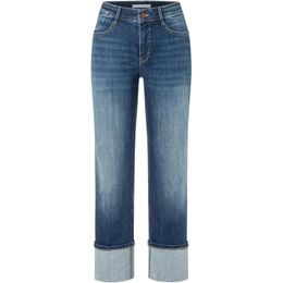 Regular-fit-Jeans MAC "LAURA", Damen, Gr. 36, N-Gr, fancy nonrepairot blau, Denim/Jeans, Obermaterial: 88% Baumwolle, 10% Polyester, 2% Elasthan, unifarben, regular fit kn&ouml;chelfrei, Jeans Regular-fit-Jeans, im Five-Pocket Style