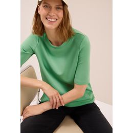Sweatshirt Cecil, Damen, Gr. M (40), fennel gr&uuml;n, Sweatware, Obermaterial: 47% Modal, 45% Polyester, 8% Elasthan, unifarben, regular fit normal, Rundhals, Sweatshirts Sweatshirt, mit seitlichen Schlitzen