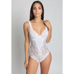 Sassa Mode Body SASSA "Classic Lace", Damen, Gr. 80, Cup D, wei&szlig;, Obermaterial: 90% Polyamid, 10% Elasthan, unifarben, Bodys Body, mit Spitzeneinsatz