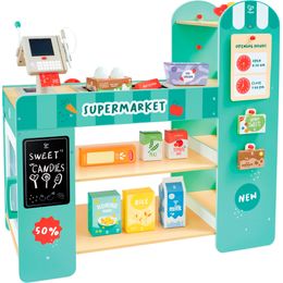 Kaufladen HAPE "Intelligenter Supermarkt", bunt, Kaufl&auml;den, KinderB:80cm H:79,5cm T:31cm, Holz, Kunststoff, Papier, Kaufladen, B:80cm H:79,5cm T:31cm
