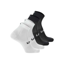 Sneakersocken uyn "Socken 4er Pack", Damen, Gr. 35-38, schwarz (schwarz, wei&szlig;), Obermaterial: 50% Polyester PES. 46% Polyamid PA. 4% Elasthan EL., Socken Sneakersocken