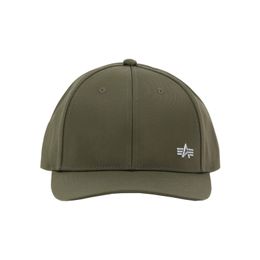Baseball Cap Alpha Industries "Metal Label Cap", Herren, gr&uuml;n (schwarz olive), Web, Kunstfaser, Caps Baseball Cap